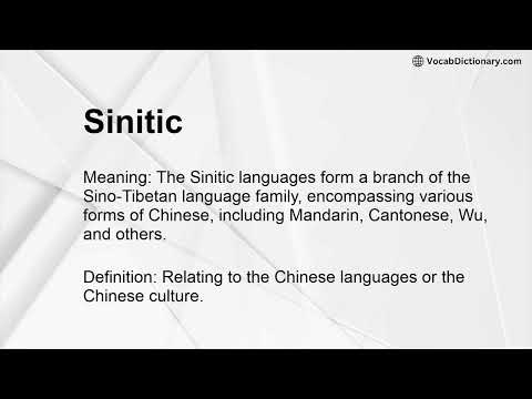 Sinitic Meaning