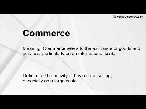 Commerce Meaning