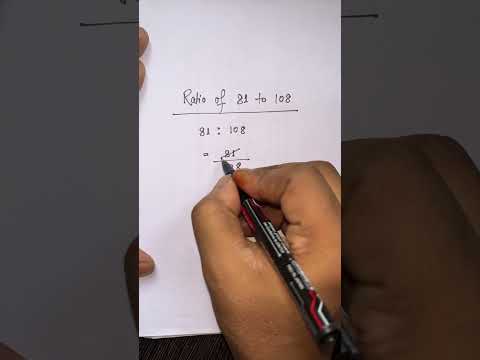 Ratio of 81 to 108 #maths #math