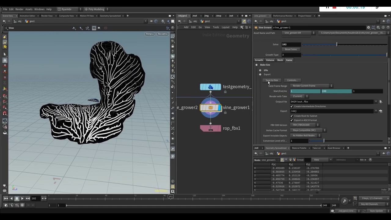 Houdini Vine Tool Breakdown for Real-Time