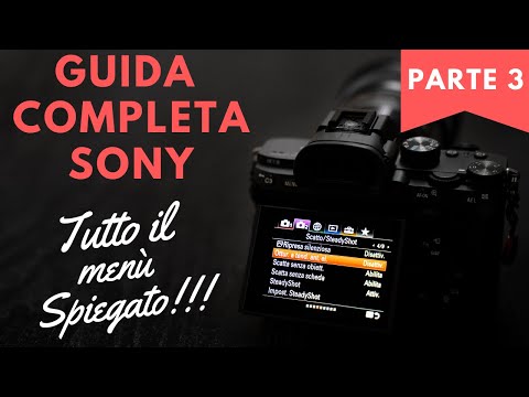Guida di TUTTE LE VOCI del MENU SONY 3/3 - Come impostare le mirrorless a7III / a7RIII - a7 III a7r