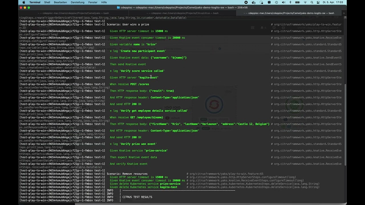 YAKS Kogito Serverless Workflow Demo