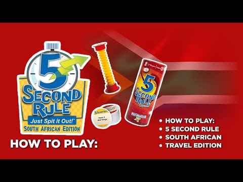 How to play: 5 Second Rule - South African Travel Edition