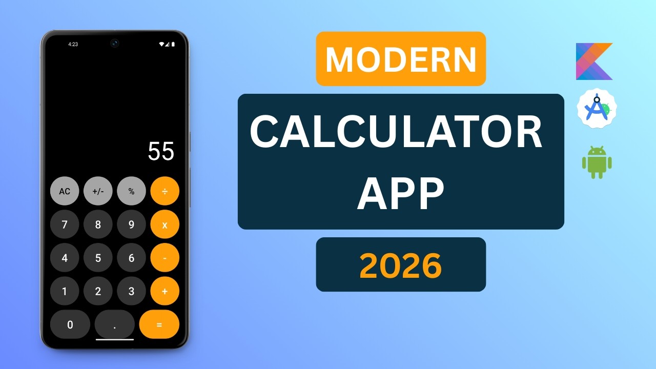 Build a Pro Calculator App in Android Studio (2026): Chained Math, Modern UI & Kotlin!
