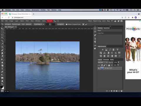 Photopea How to Crop and Straighten