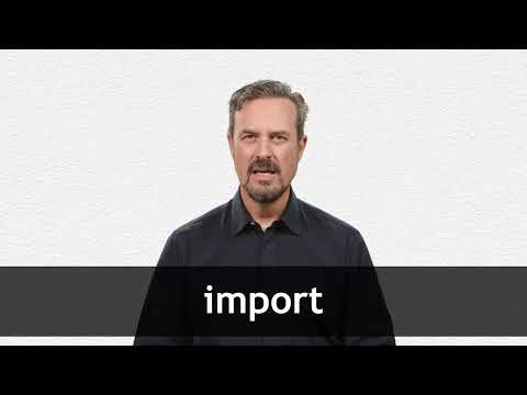 IMPORT definition and meaning | Collins English Dictionary