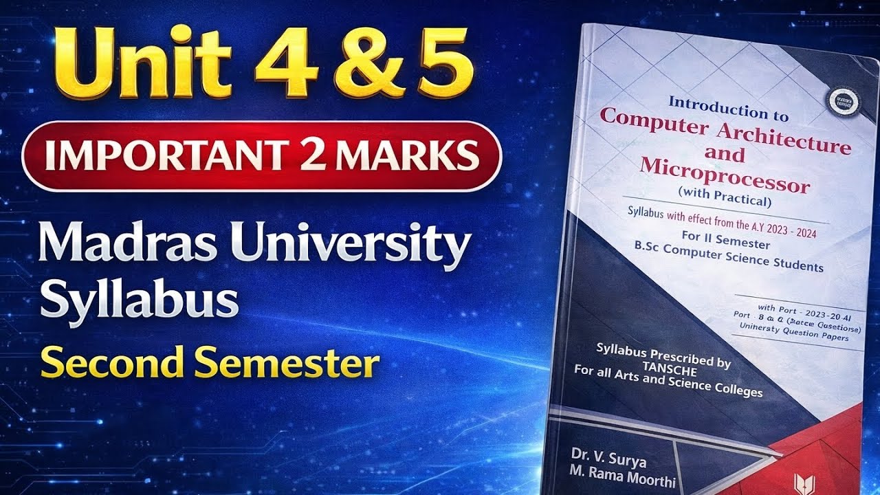Unit-4 and 5 important 2 marks ✨📚💯 and with answer 