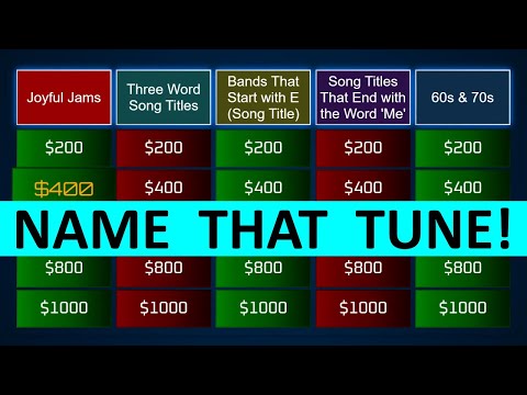 Guess the Song Jeopardy Style | Quiz #70