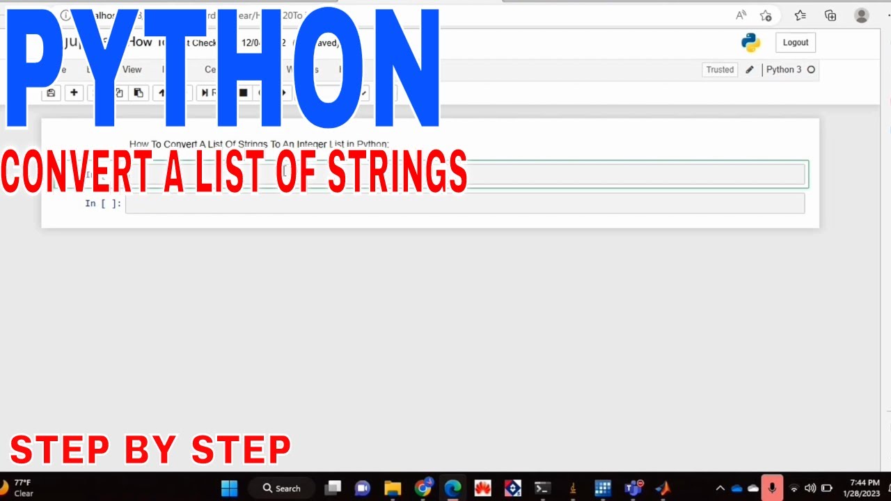 ✅ How To Convert A List Of Strings To An Integer List In Python 🔴