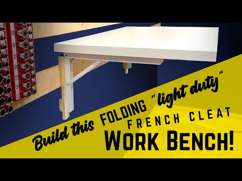 A FOLDING Moveable Work Bench For Your French Cleat Wall