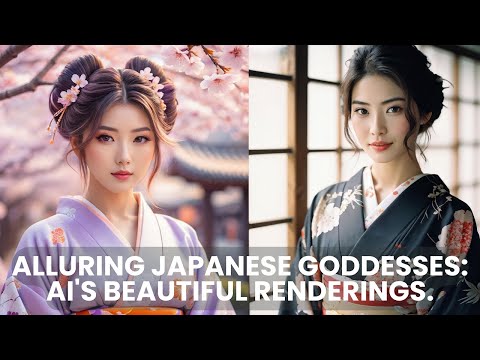 Alluring Japanese Goddesses. AI's Beautiful Renderings.