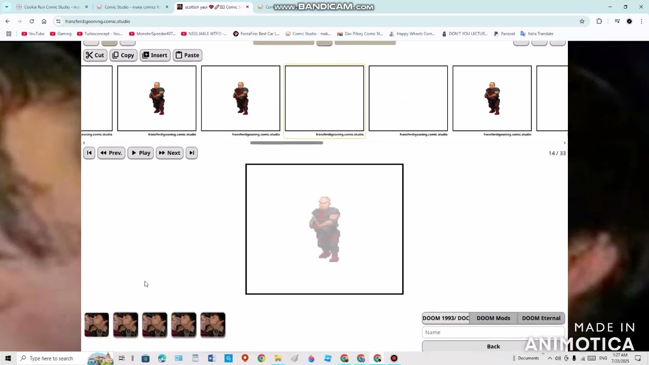 Did I animate doom sprites in comic studio