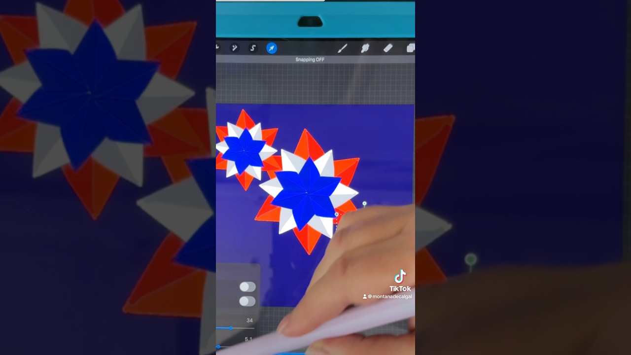 Using isometric feature in procreate to make digital art designs