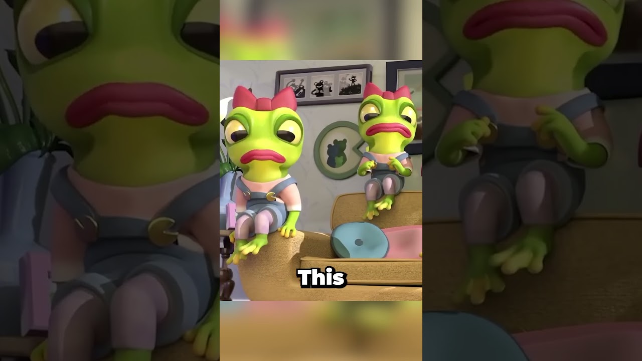 He made the emo frog smile!