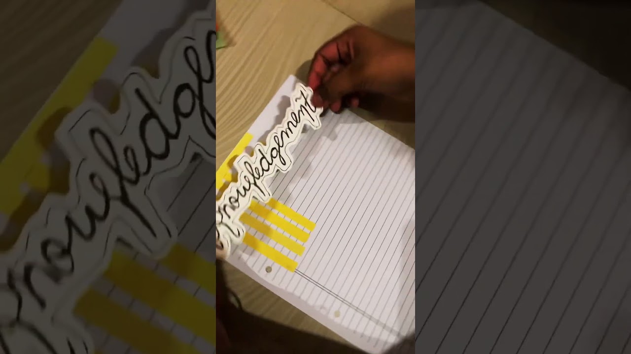 Acknowledgement page design ideas part 2🤌🏻❤️ #project #art #class