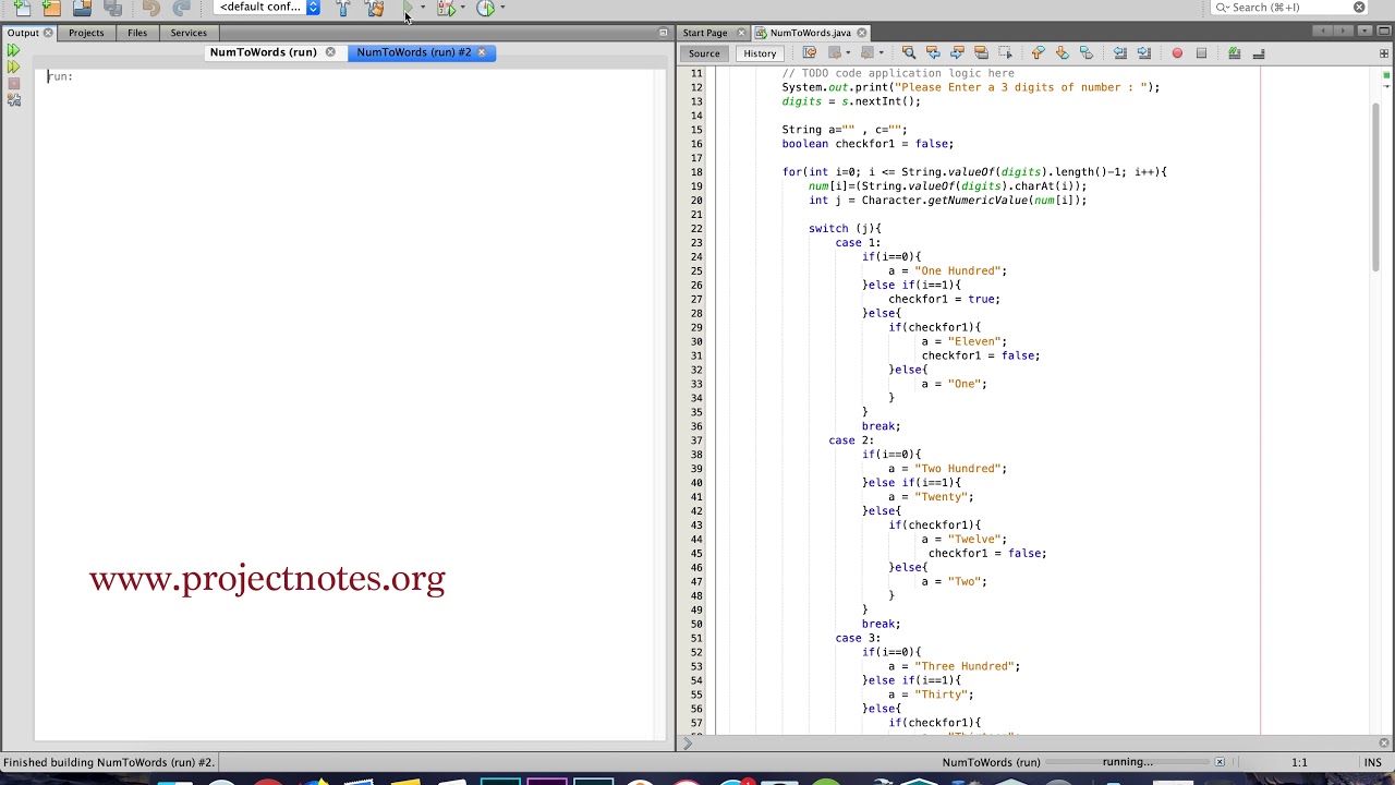 Number To Words Converter In Java | ProjectNotes