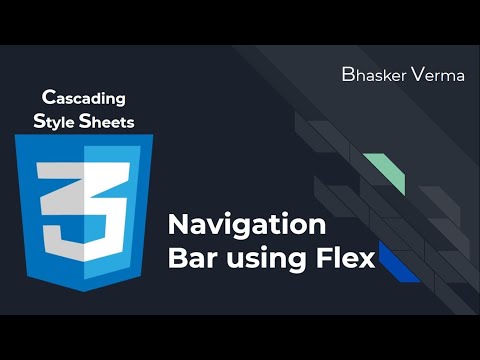 Learn CSS Tutorial for beginners in Hindi 57 | Navigation Bar using Display Flex without using ...