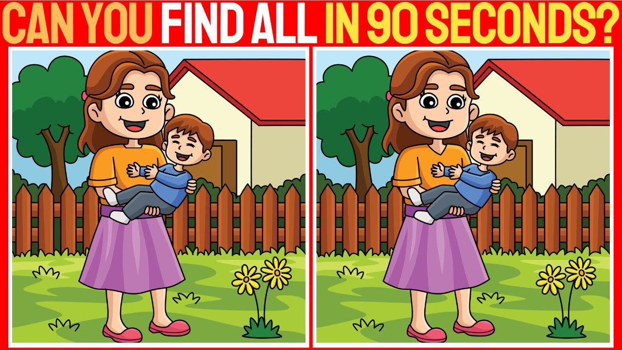【Spot the difference】Can you spot 3 differences in 90 seconds?