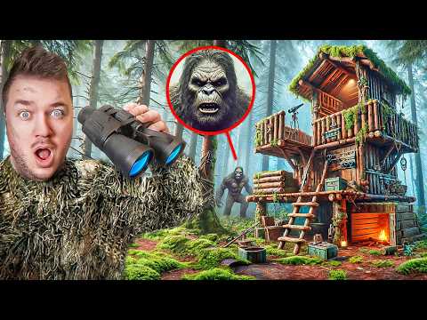 BUILDING A BOX FORT SPY BASE TO CAPTURE BIG FOOT! (Cardboard Crafts)