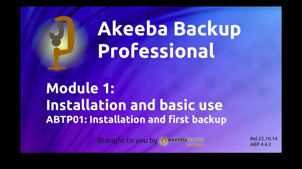 ABTP01   Installation and first Backup