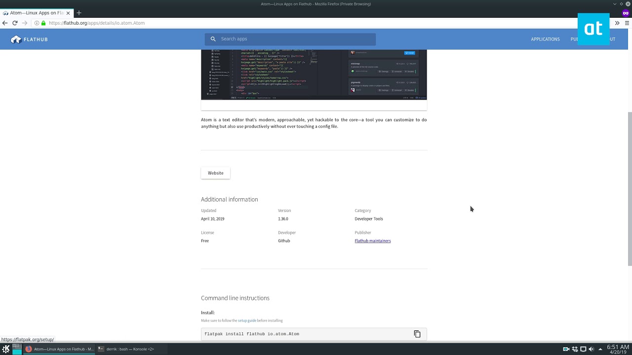 How to install the GitHub Atom code editor on Linux