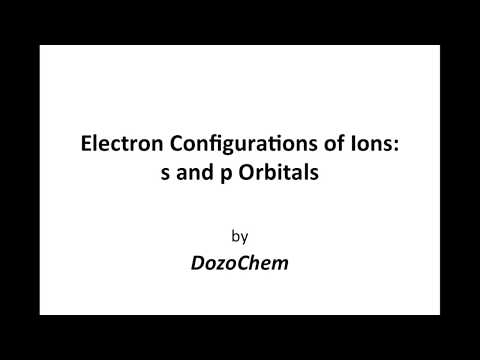 Electron Configurations of Ions: s and p Orbitals