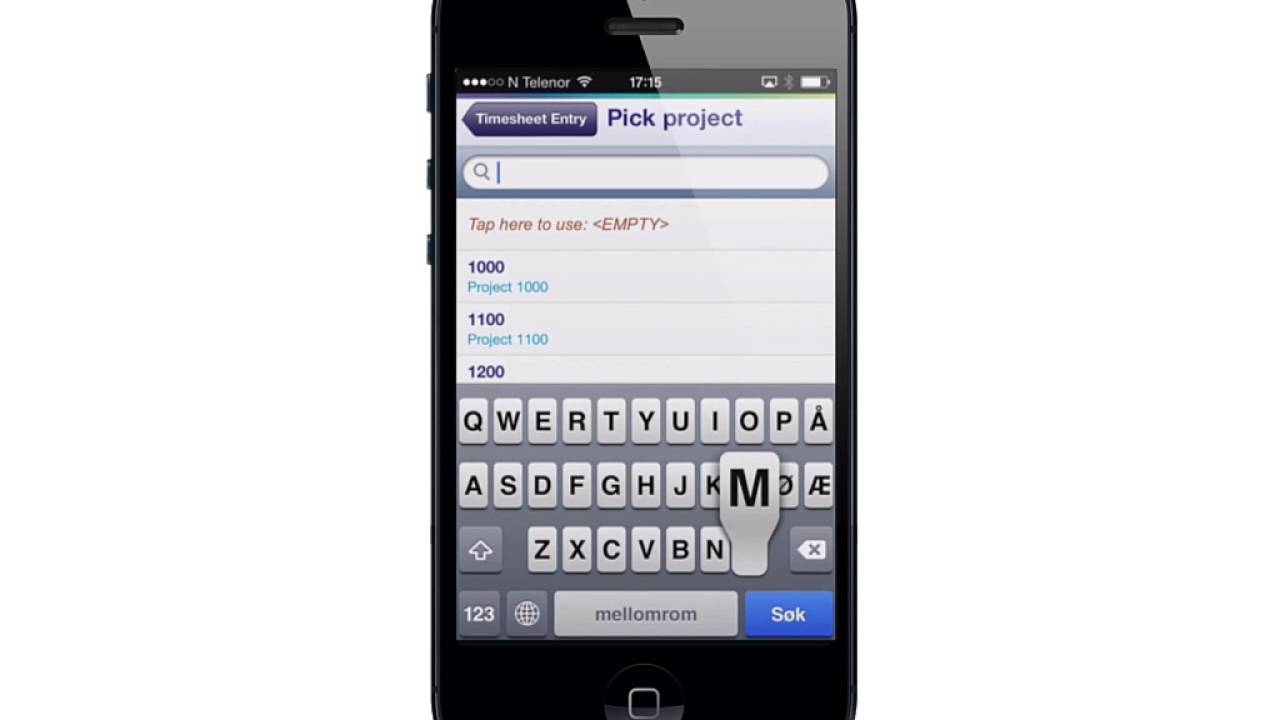 Unit4 Business World (Timesheets): Using the Timesheets mobile app