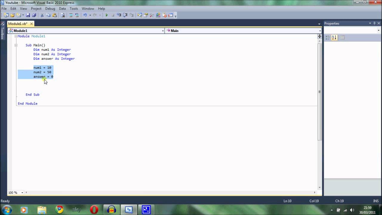 Visual Basic (VB) Tutorial 2: Variables