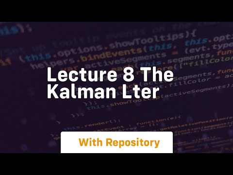 lecture 8 the kalman lter
