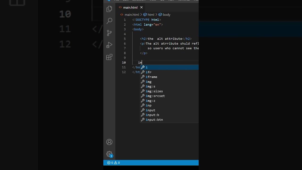 The alt Attribute HTML  | #webdevelopment #code #shorts #programming #2023
