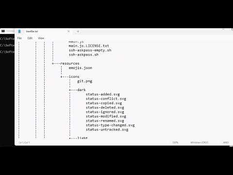 Export list of files and folders as a tree to a text file from the windows CMD
