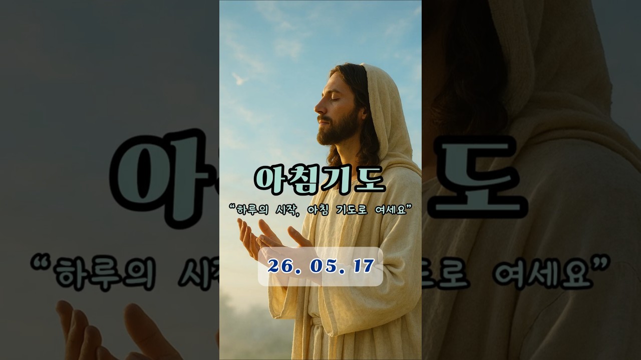 🙏아침기도 26. 05. 17 “하루의 시작, 아침 기도로 여세요” #shorts #1분기도 #기독교쇼츠 #기도문 #새벽기도