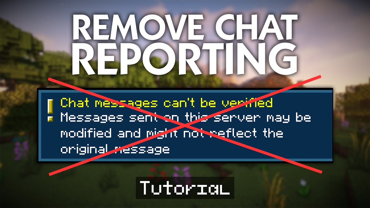 REMOVE Chat Reporting & Popups From Minecraft (Tutorial)