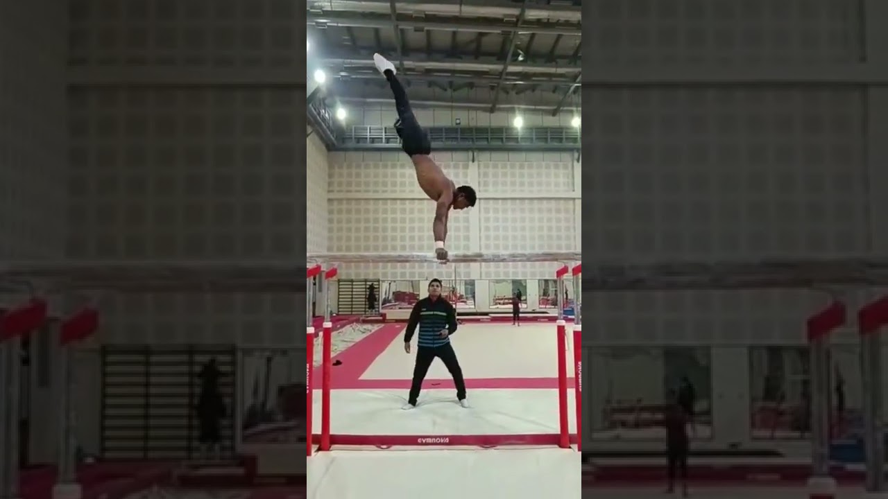 Double Back On Parallel Bars! Double Back! Parallel Bar! Gymnastics Videos! Indian Gymnast! #Shorts