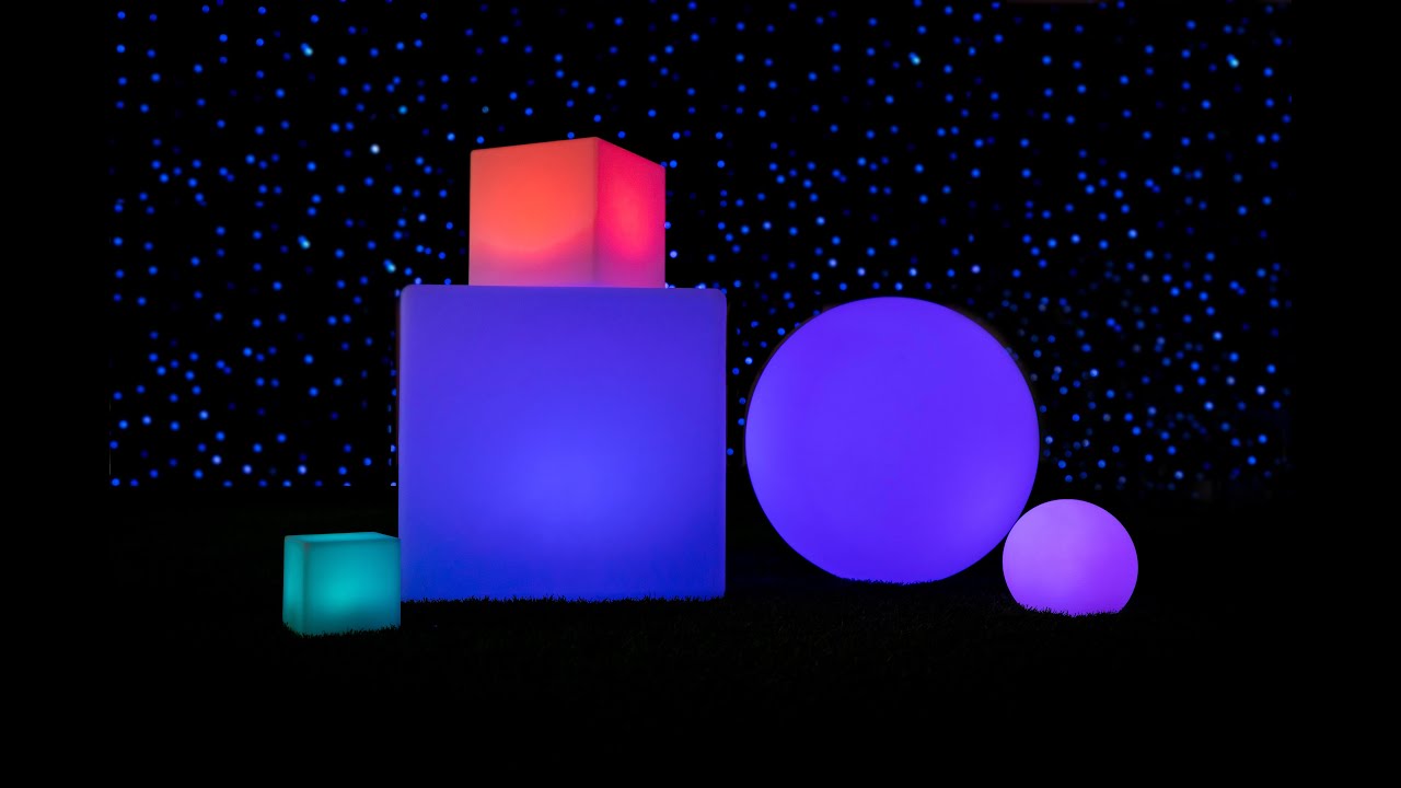 4" RGBW Cube Light Rechargeable Color Changing LED with RemoteNovelty ...