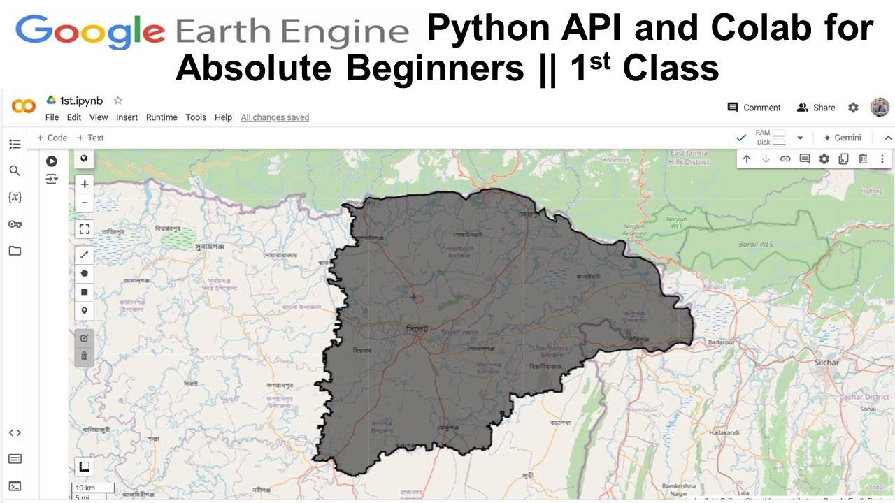 Google Earth Engine Python API and Colab for Absolute Beginners || 1st Class