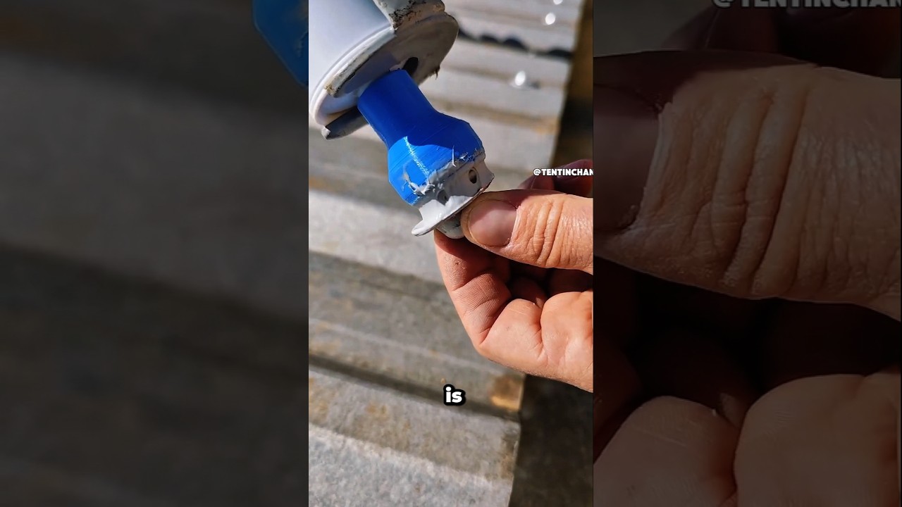 Innovative Metal Roof Leak Repair Using Adhesive Seal Cap | Smart DIY Solution