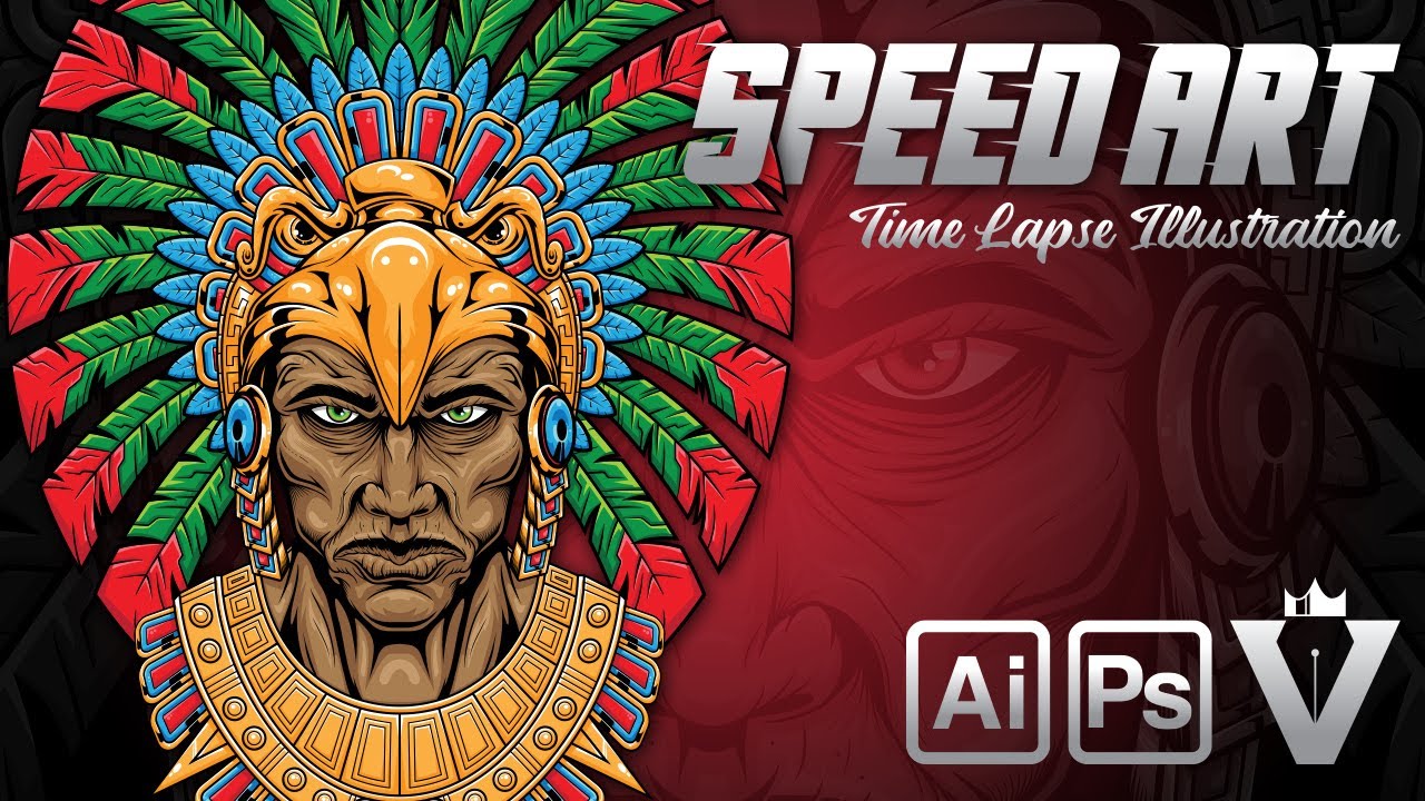 Aztec Warrior Illustration | SPEED ART