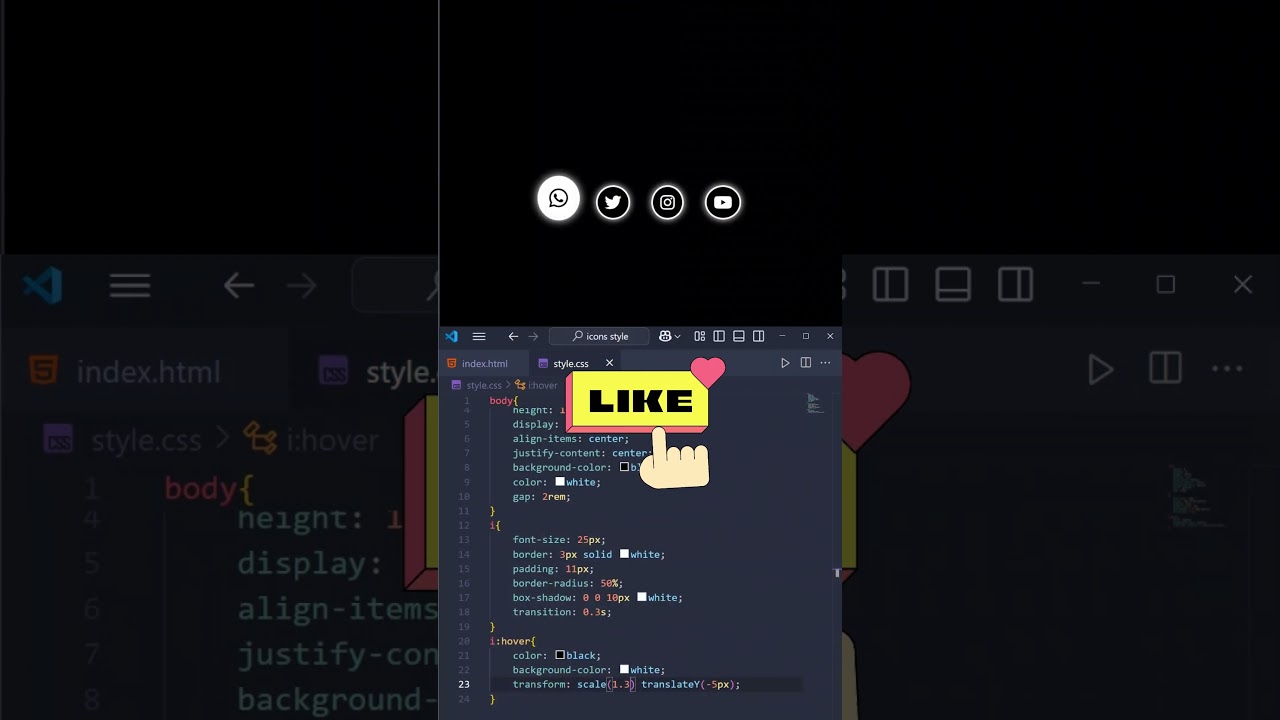 How to Style Social Media Icons with CSS | Quick Tutorial