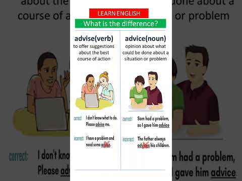 Advise vs advice | Difference between Advise and Advice | Learn English | English Tips #learning