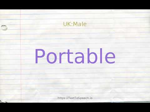 How to pronounce portable