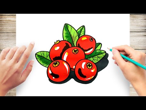 How to Draw Cranberry Step by Step – I'm Youtuber – Follow my videos to ...