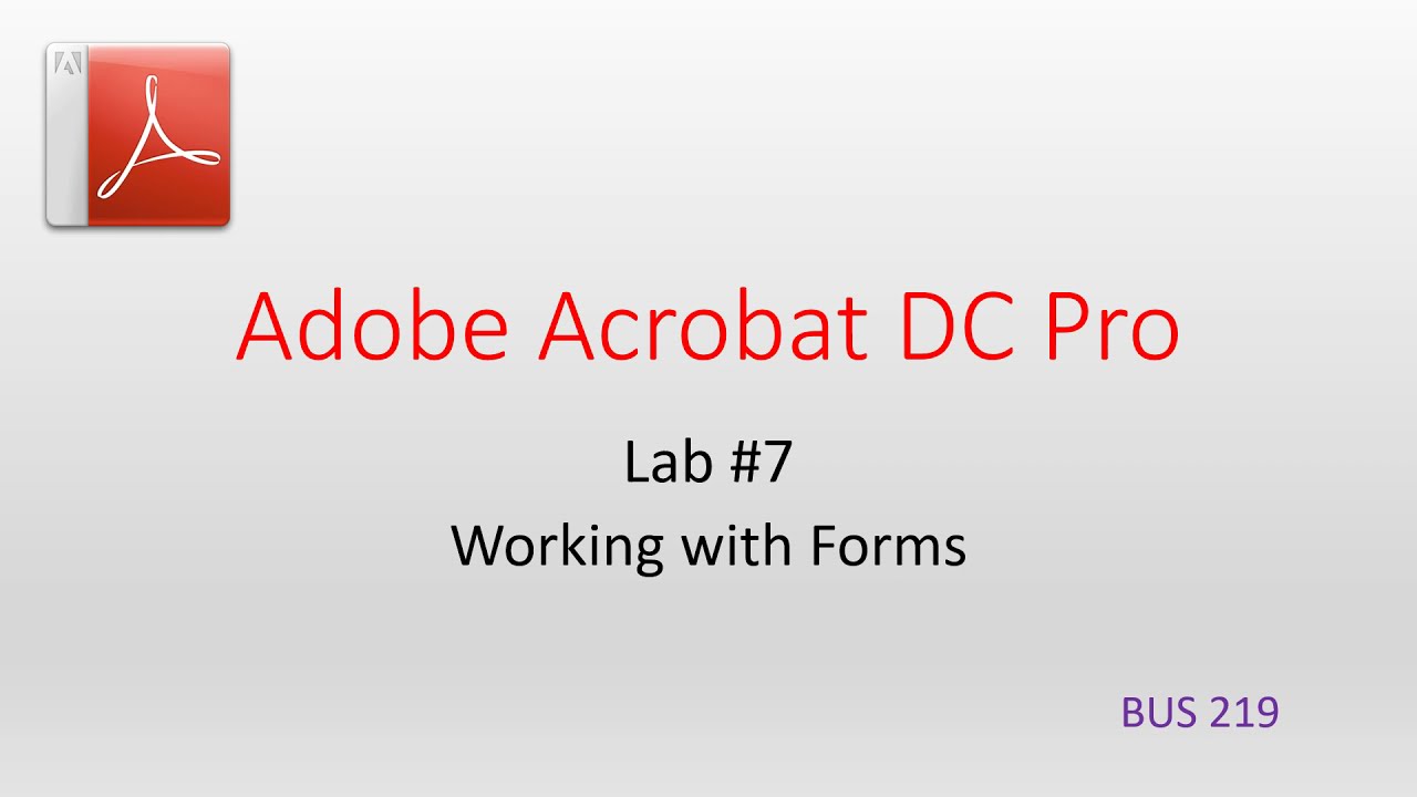 Acrobat Lab 7 Instructions