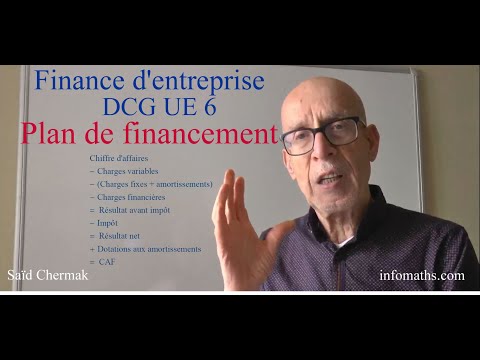 FINANCE D'ENTREPRISE .DCG UE 6 . PLAN DE FINANCEMENT