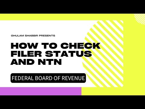 How to check Filer Status | NTN | FBR Online Active Taxpayer Verification |Active Tax Payer List