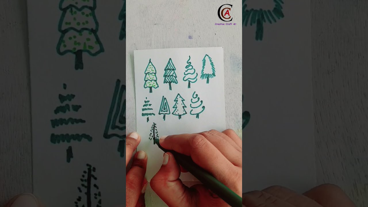 Christmas Tree Doodle l Bullet Journal Doodles #shorts #youtubeshorts #christmas #doodle #new