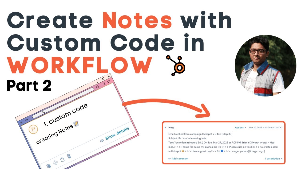 Hubspot CRM Tutorial | How to Create Notes with Custom Code HubSpot Workflow | Part 2