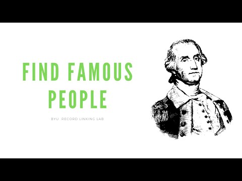 Finding Famous People