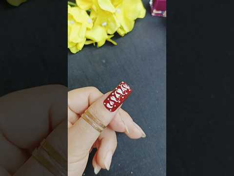 Easy Heart shape ๐ Nail Art at home #nails #youtubeshorts #nailart #trending #tiktok #viralvideo