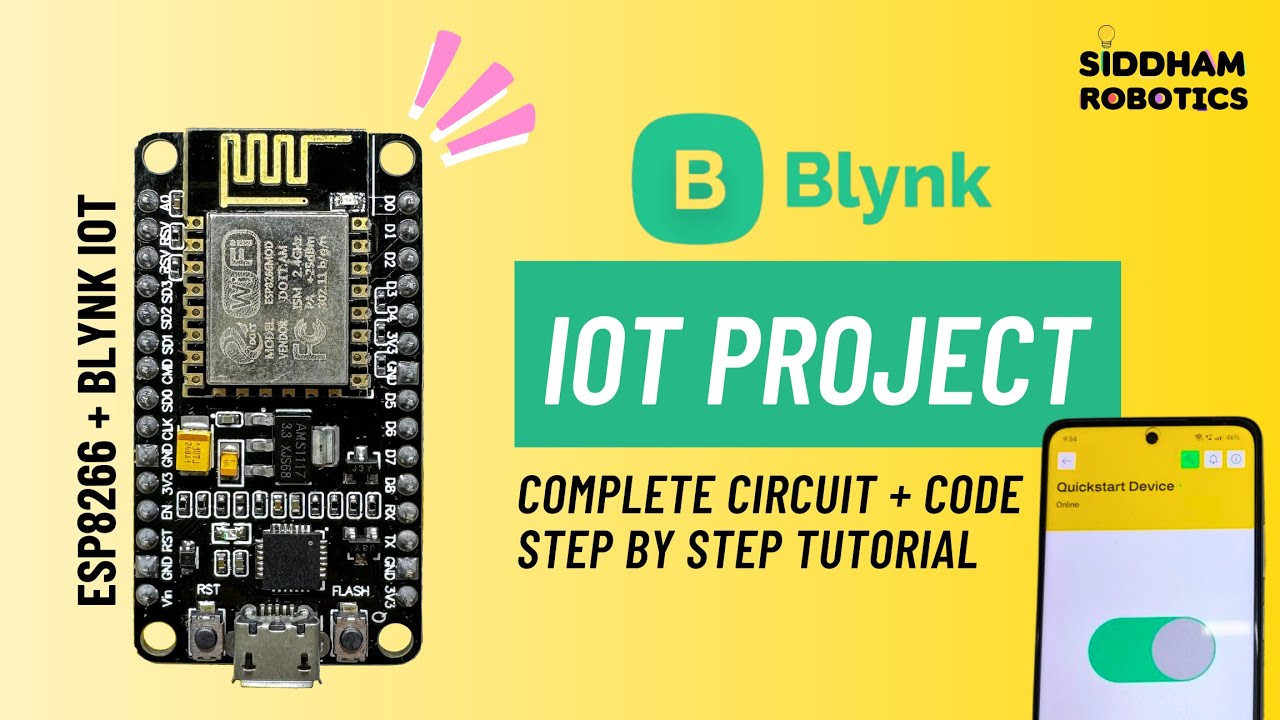 First IoT Project using ESP8266 & Blynk | Control LED from Mobile (Beginner Tutorial)